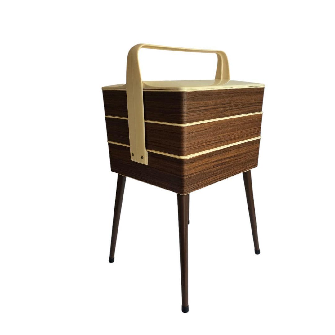 Vintage Mid-century Modern Sewing Plastic Box With 4 Pull Out Drawers ...