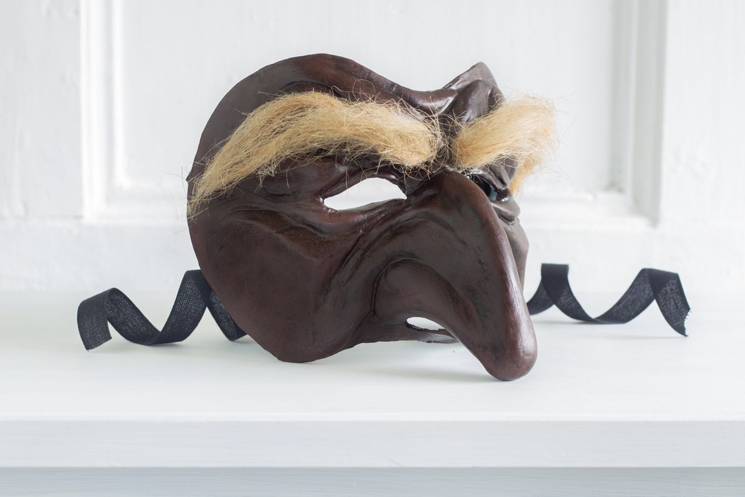 Pantalone Mask. Comedy of Art. Venetian Carnival Mask. Handmade Paper ...