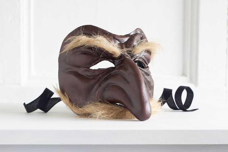 Pantalone Mask. Comedy of Art. Venetian Carnival Mask. Handmade Paper ...