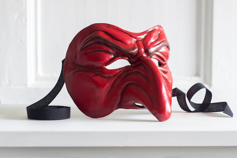 Pantalone Mask. Comedy of Art. Venetian Carnival Mask. Handmade Paper ...