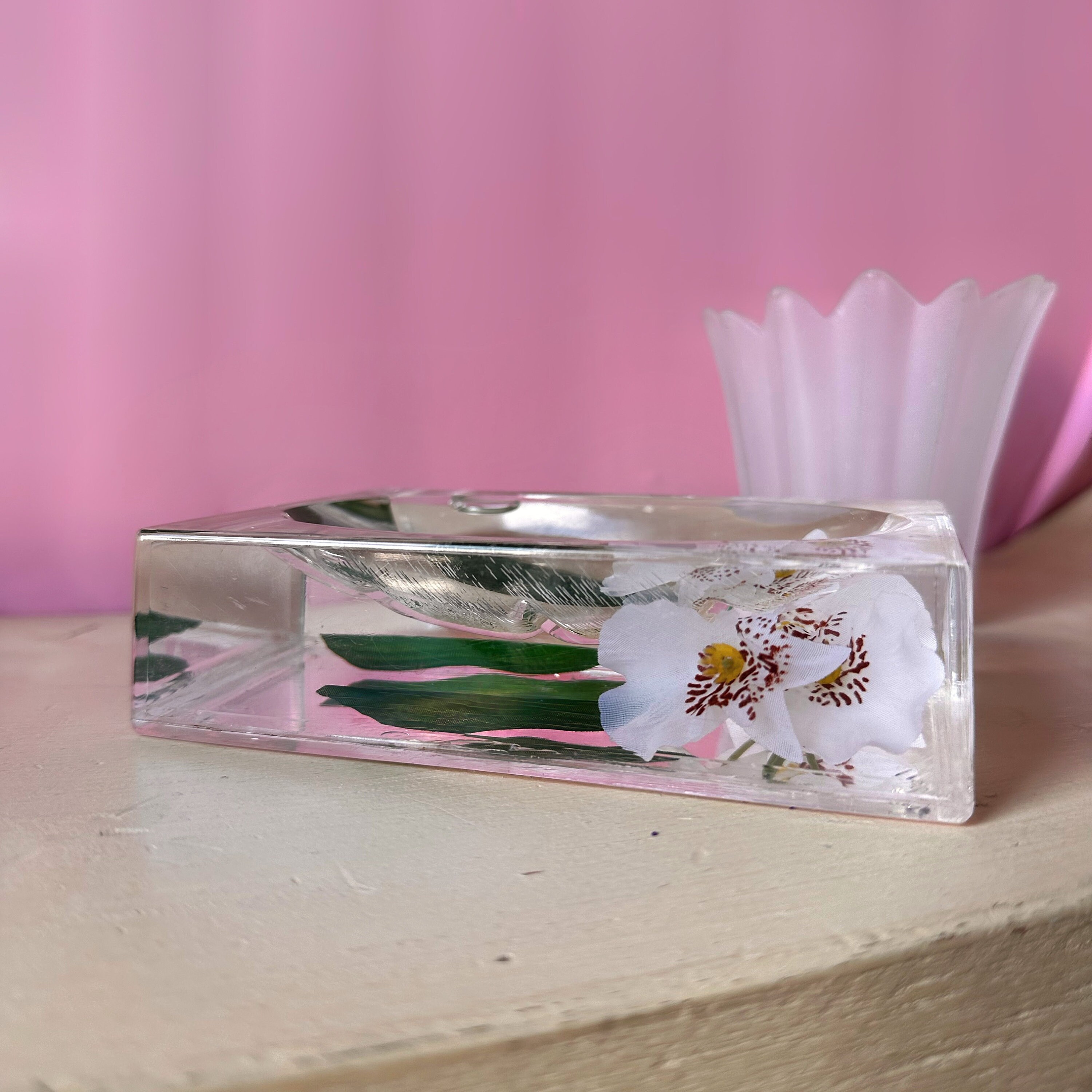 Vintage Lucite Water Filled Soap Dish Floating Acrylic Clear - Etsy