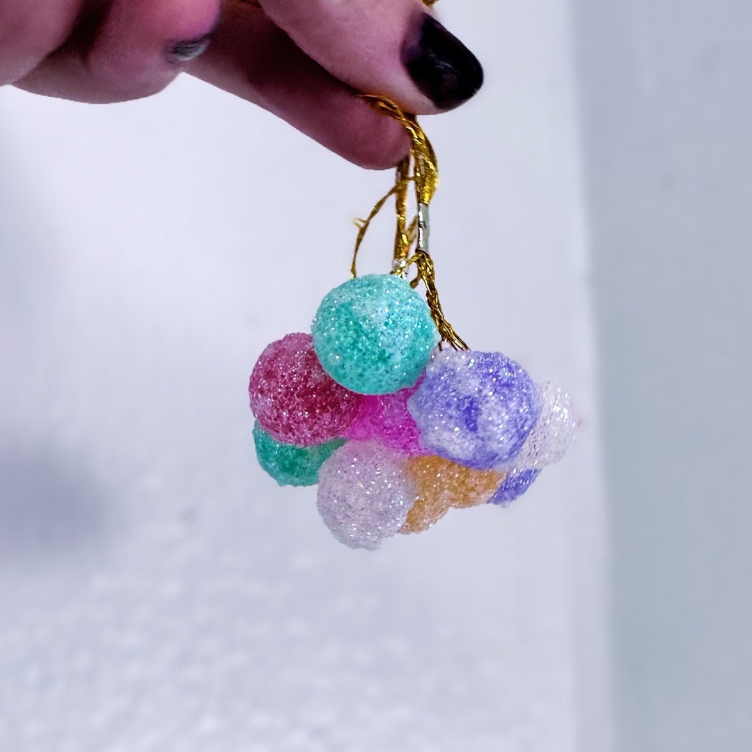 Miniature Gumdrop Christmas Ornaments, Glitter Sugar Coated Candy - Etsy