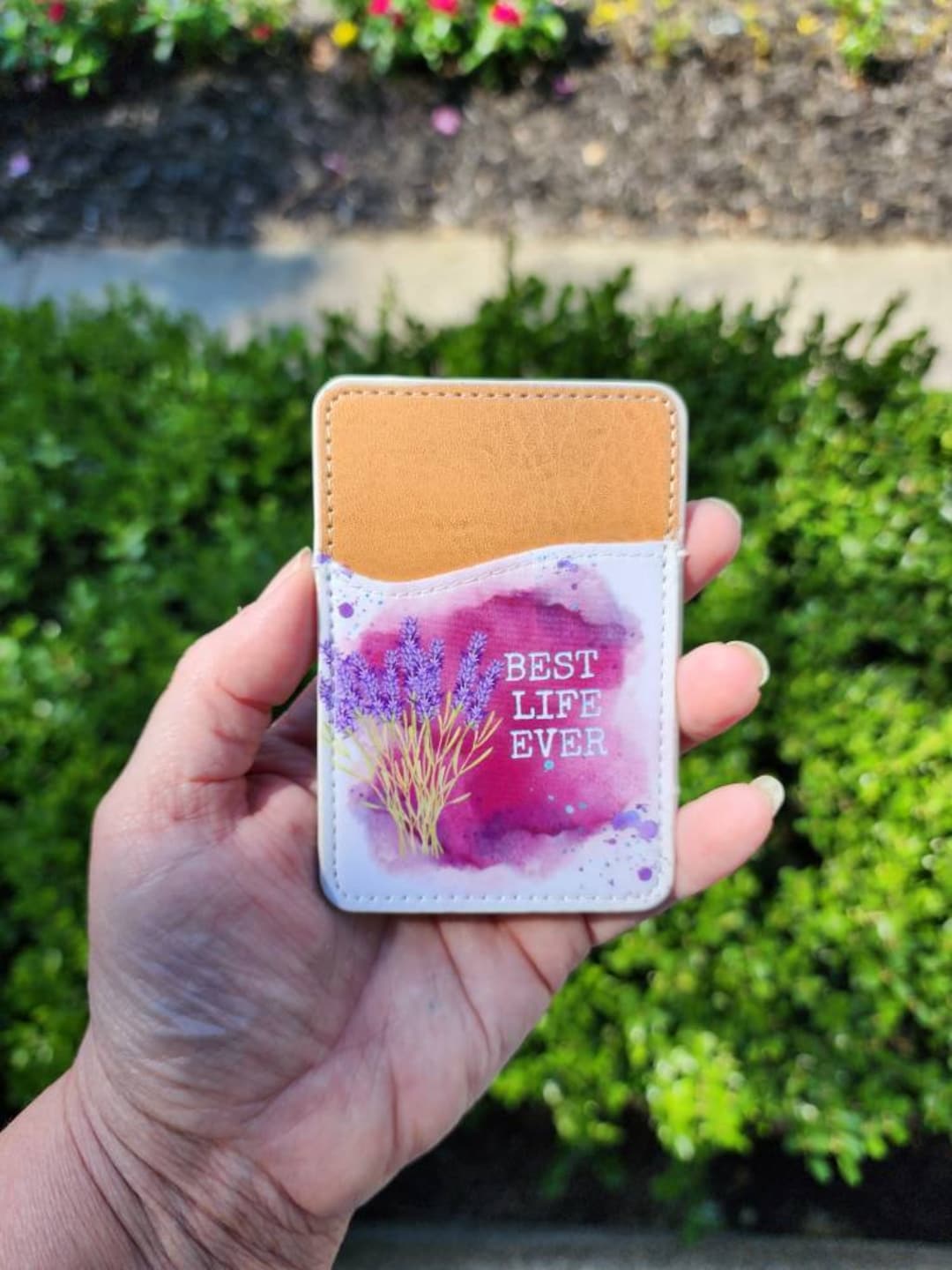 Contact Card Holder - Best Life Ever English or Spanish - Etsy