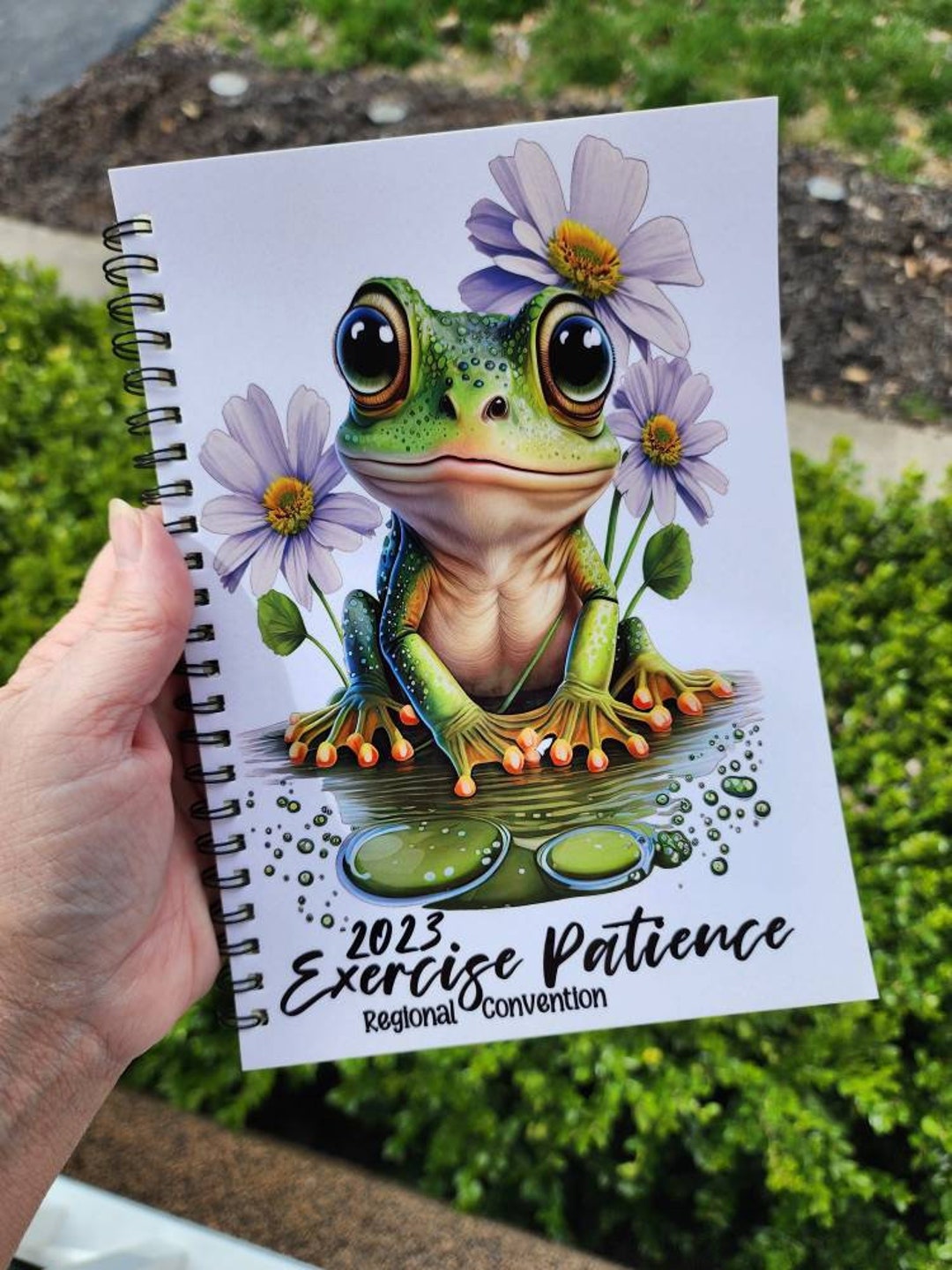 Personalized Notebook Exercise Patience Frog - Etsy
