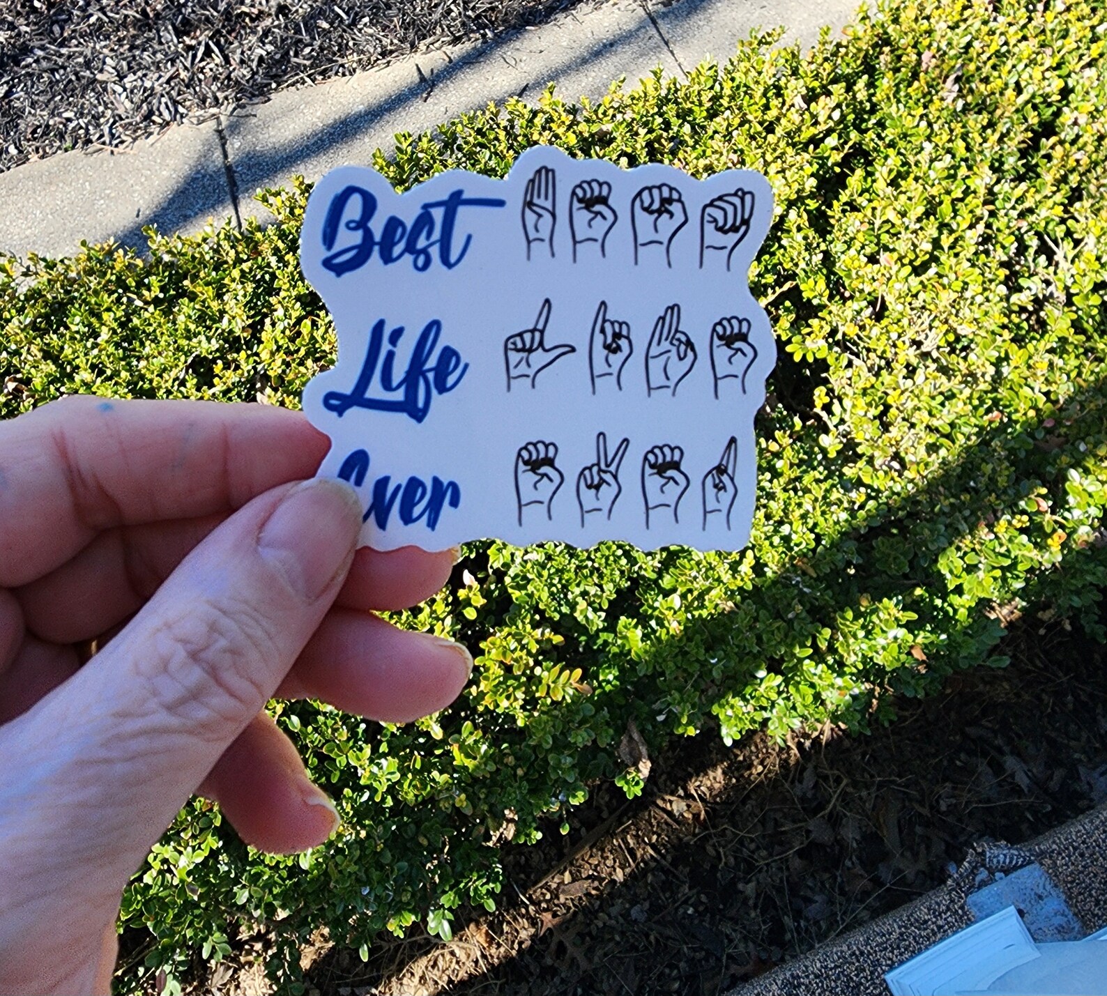 JW - Die Cut Vinyl Sticker - ASL - Best Life Ever - Etsy