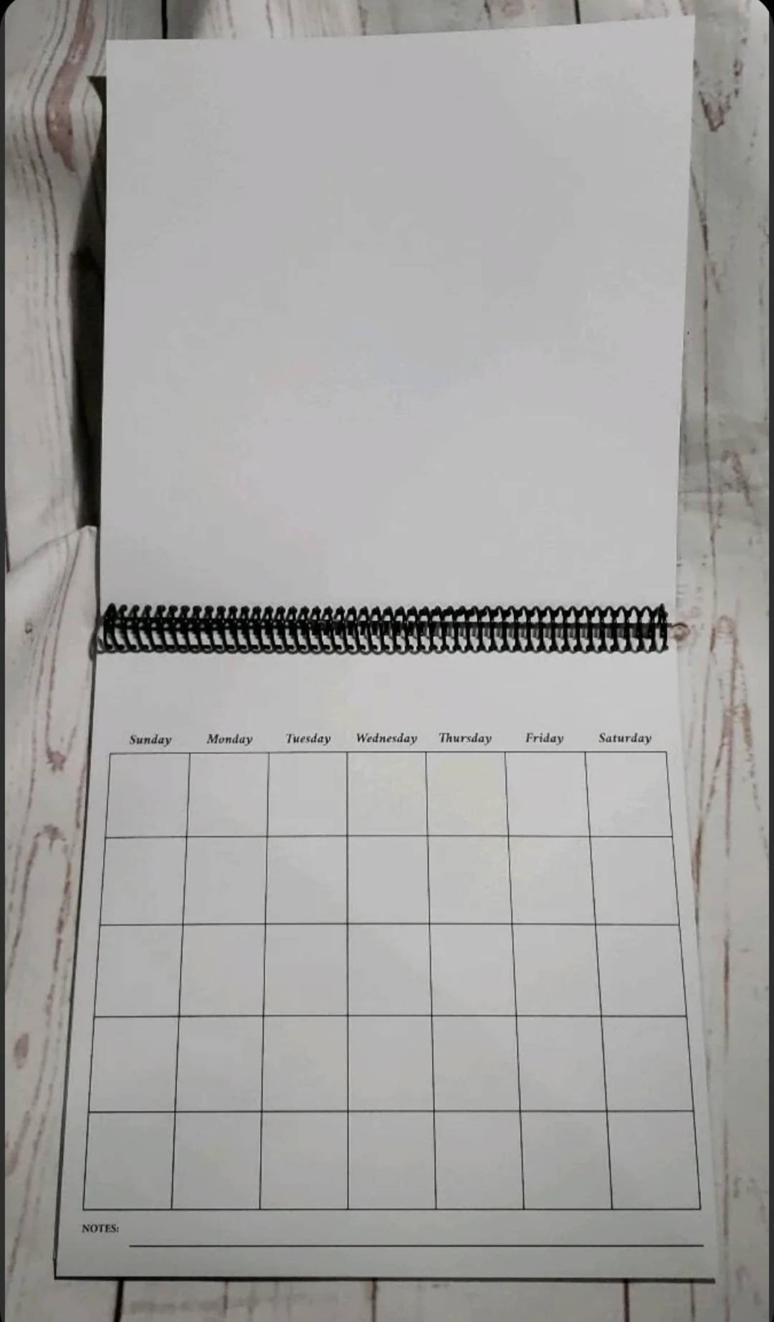 12x12 - Spiral Scrapbook Calendar - Etsy