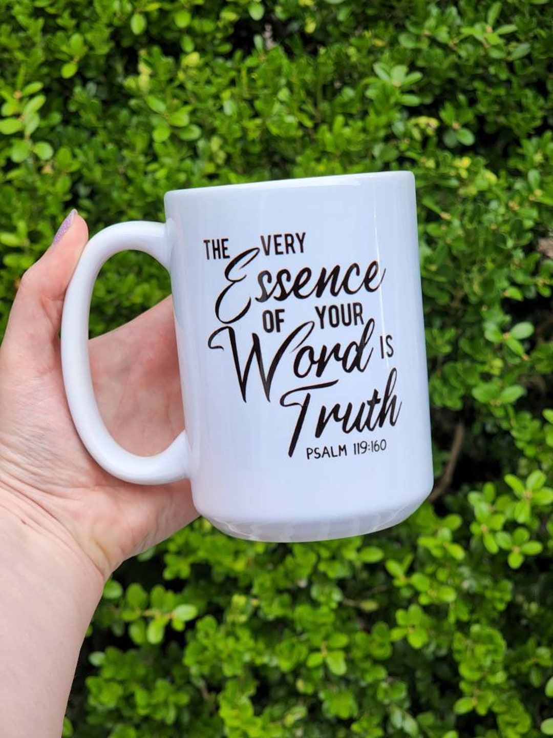 Simple 2023 Year Text 15oz Mug- Psalm 119:160 - English or Spanish - Etsy