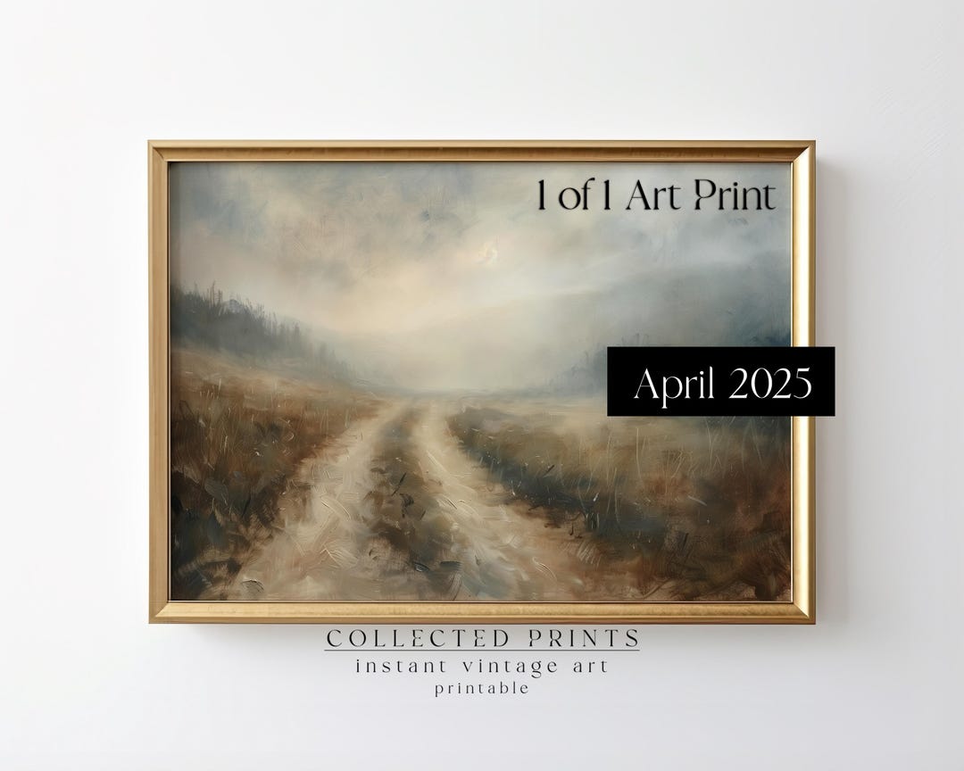 Vintage Inspired 1 of 1 April 2025 Country Road Print, Impressionist ...