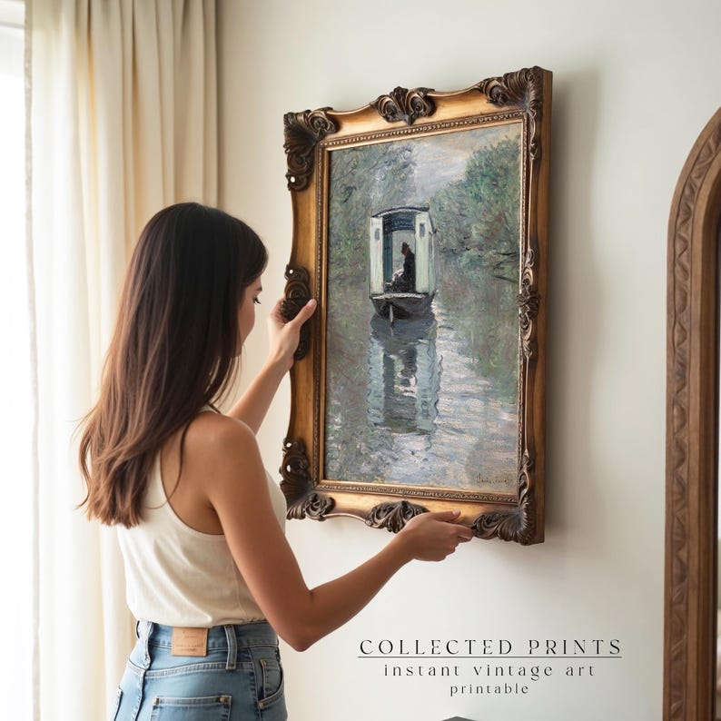 Vintage Riverboat Print, Living Room Decor, Printable Wall Art ...