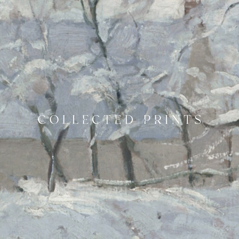 Vintage Art Print | Muted Snow Painting | Printable | #25 - Etsy