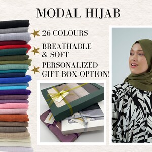 Premium Hijab Set Personalized Gift Box for Her Soft Quality Shawls ...