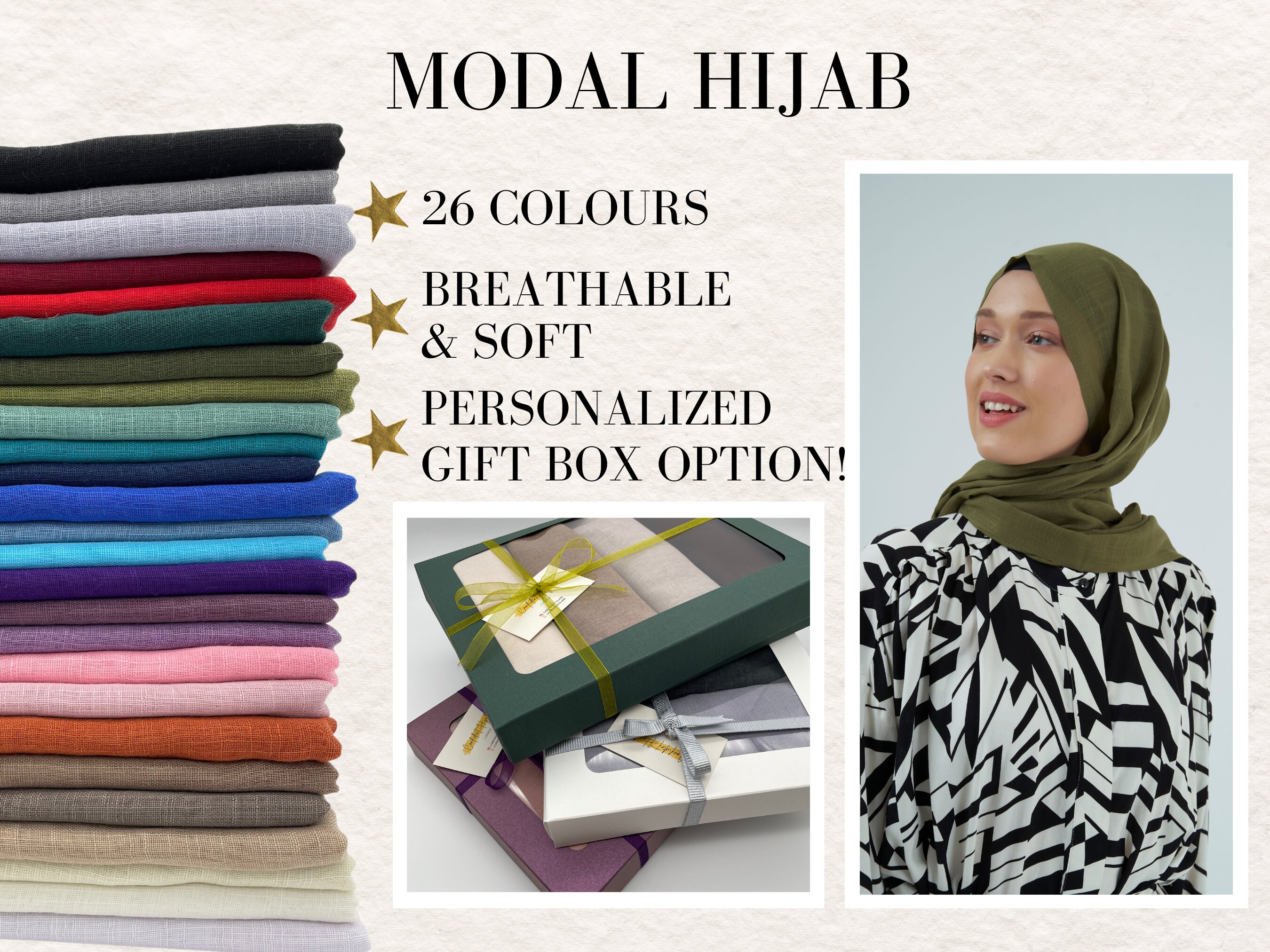Premium Hijab Set Personalized Gift Box for Her Soft Quality - Etsy
