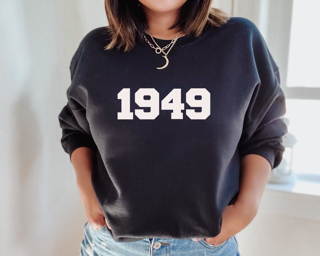 1949 Sweatshirt, 1949 Collage Style Number Sweat,1949 Birthday Year ...