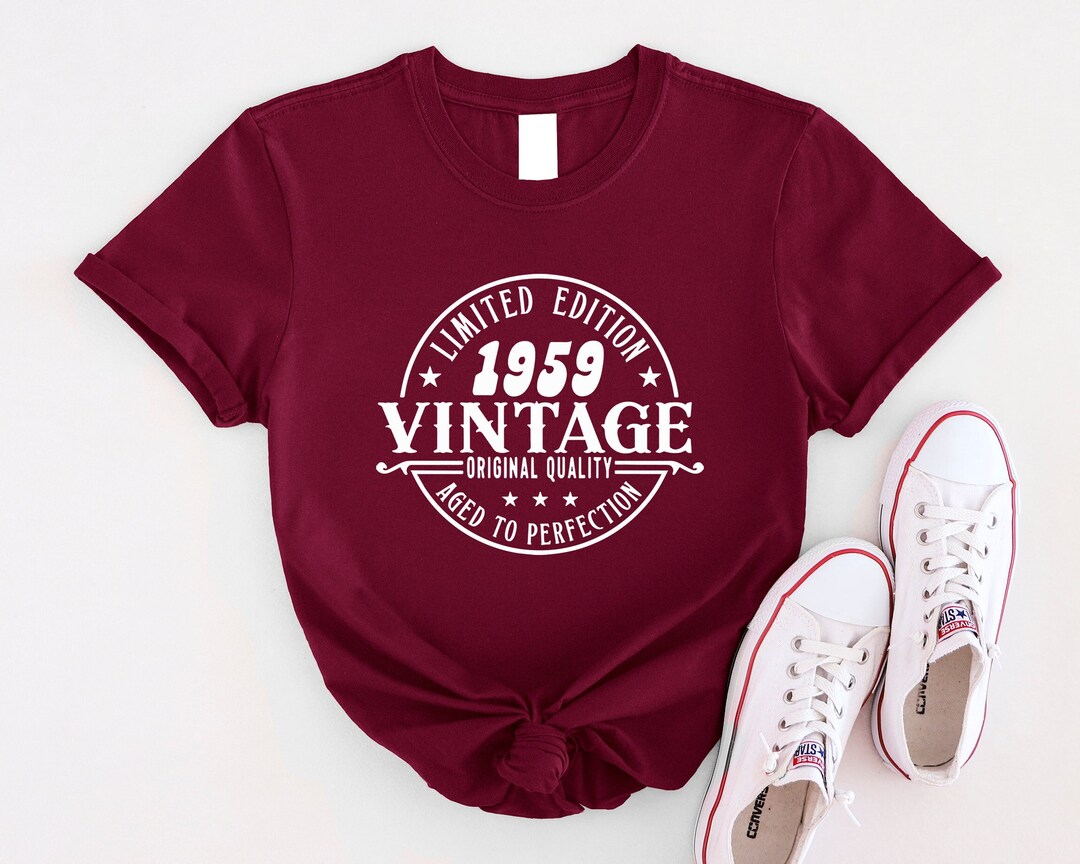 Vintage 1959 Shirt,65th Birthday Gift, Birthday Party Shirt,65th ...
