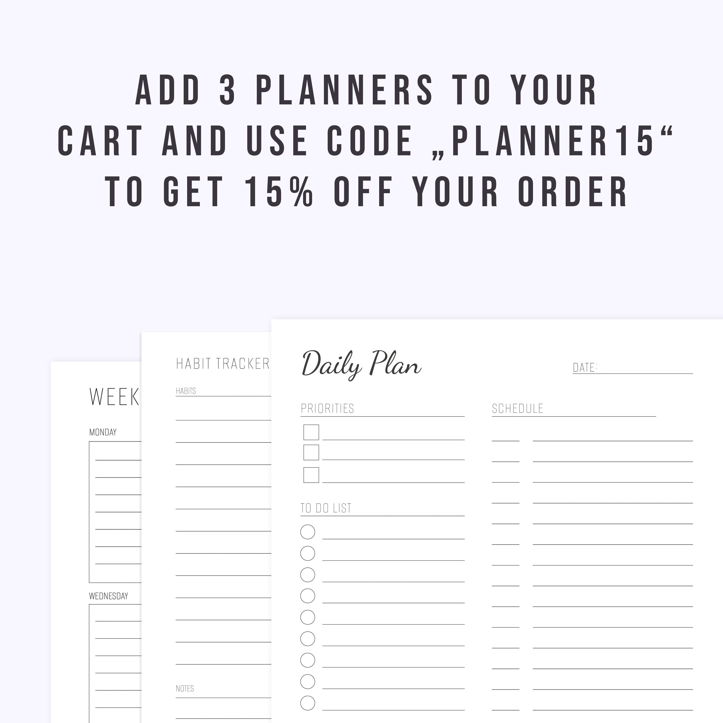 Weekly Schedule Weekly Planner Printable A5/A4/A3/US Letter - Etsy