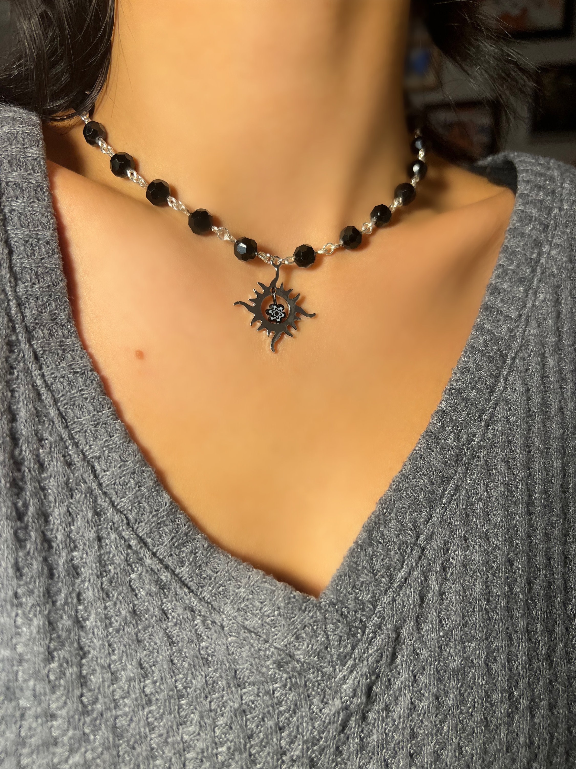Soundgarden "black Hole Sun" Inspired Necklace - Etsy
