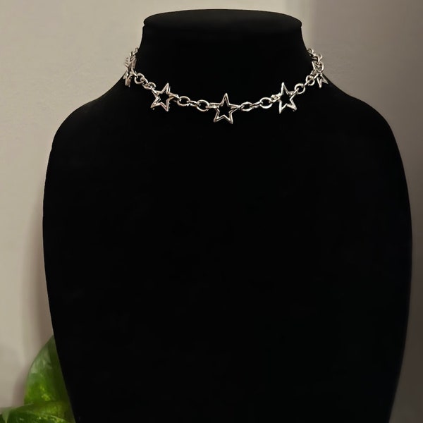 Star on Chain Necklace - Etsy