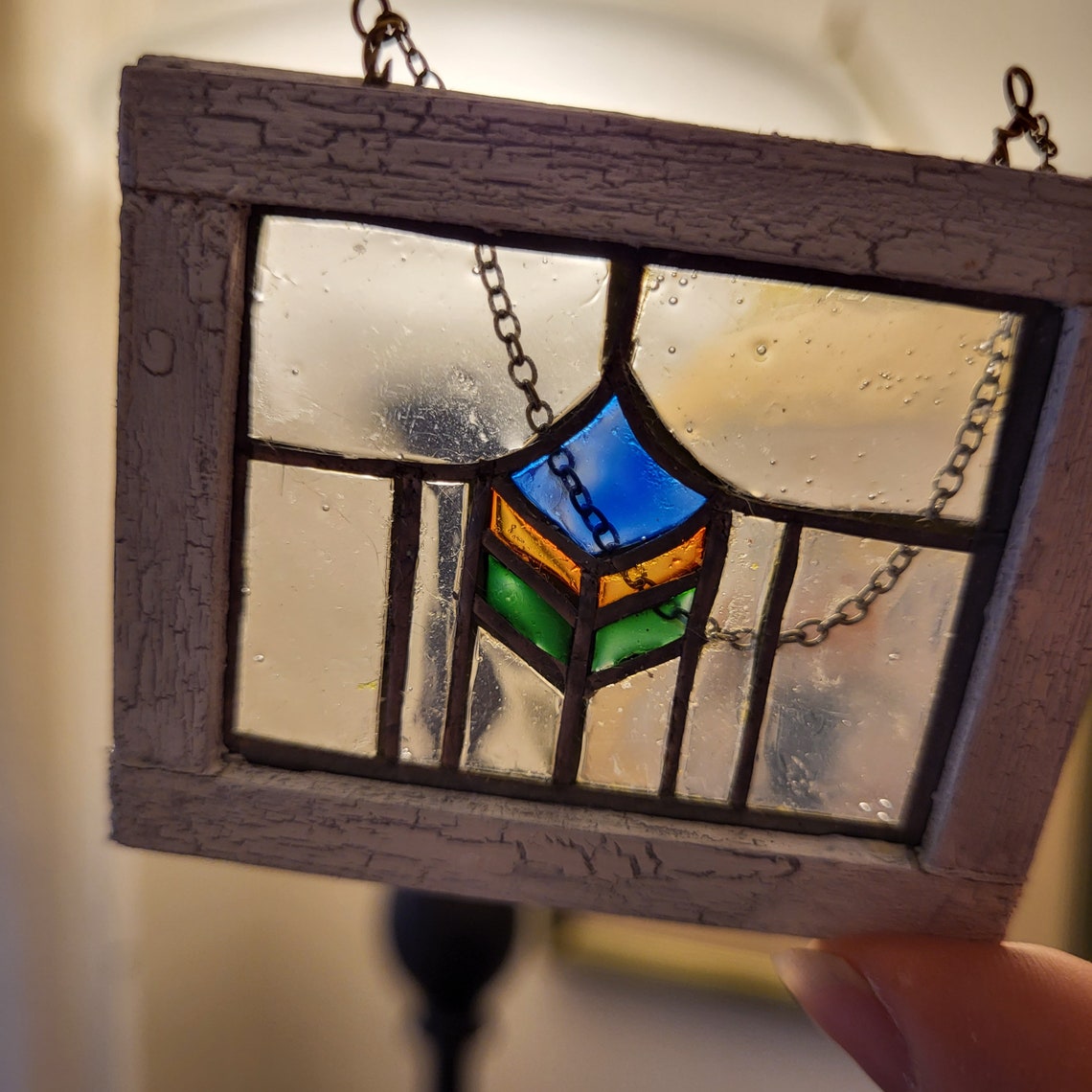 Miniature Stained Glass Window Light 1:12 Chevron - Etsy