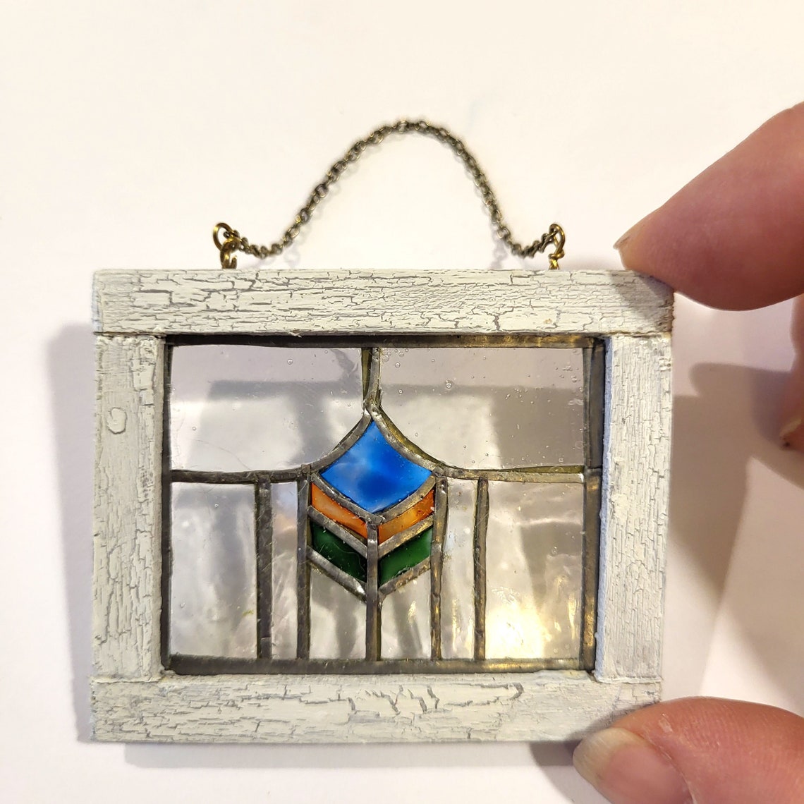 Miniature Stained Glass Window Light 1:12 Chevron - Etsy