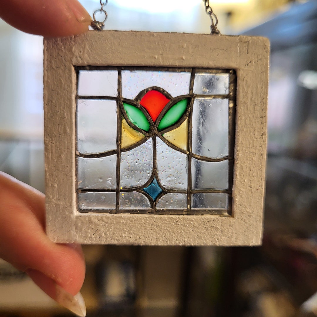 Miniature Stained Glass Window Light 1:12 - Etsy