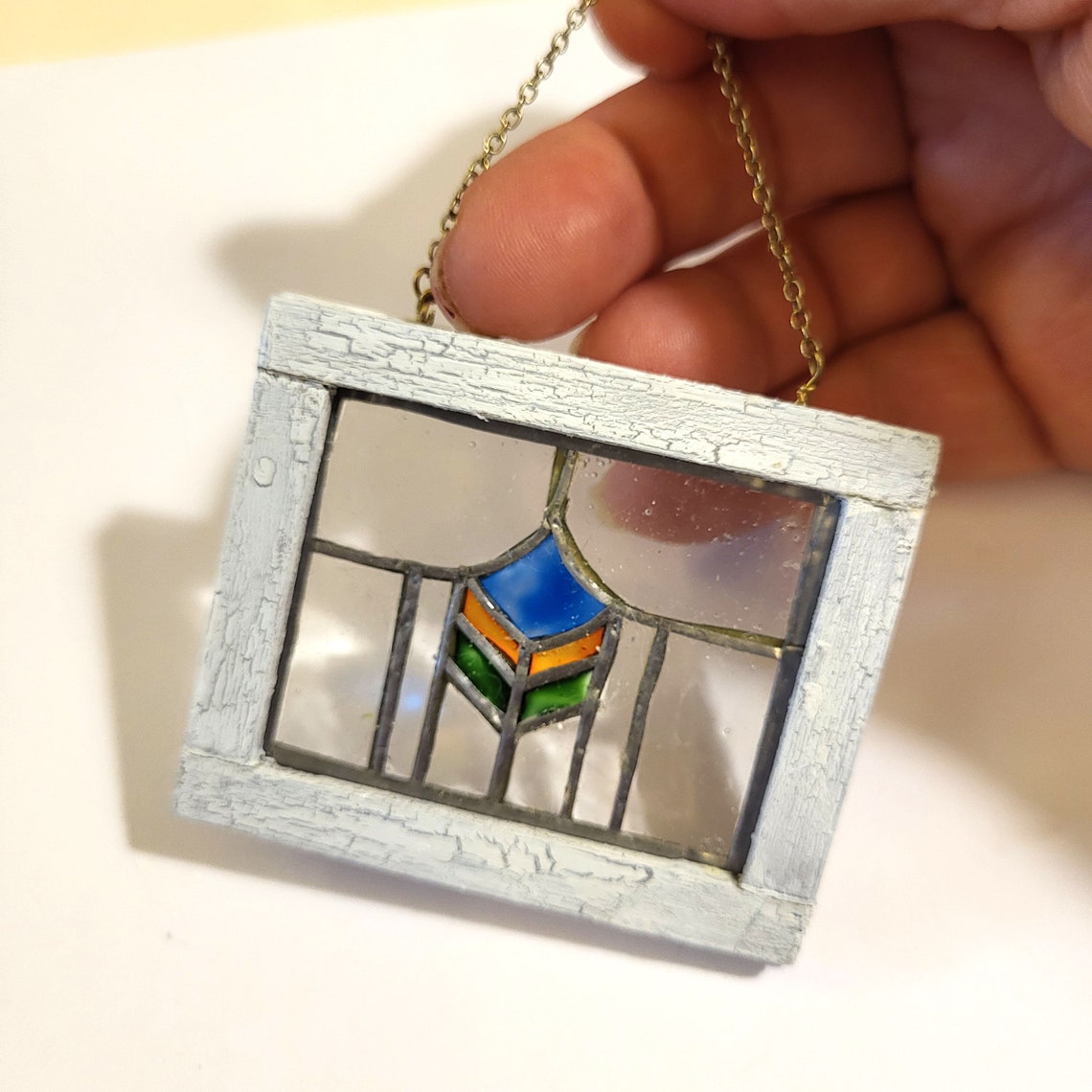 Miniature Stained Glass Window Light 1:12 Chevron - Etsy