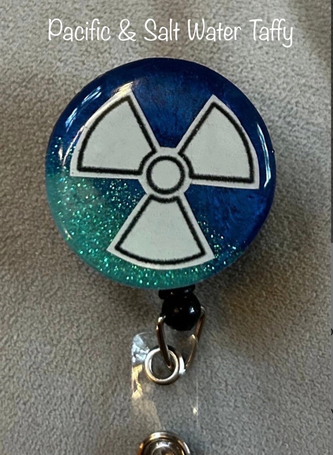 Choose Your Color Glow in the Dark Radiation Symbol Retractable Badge ...