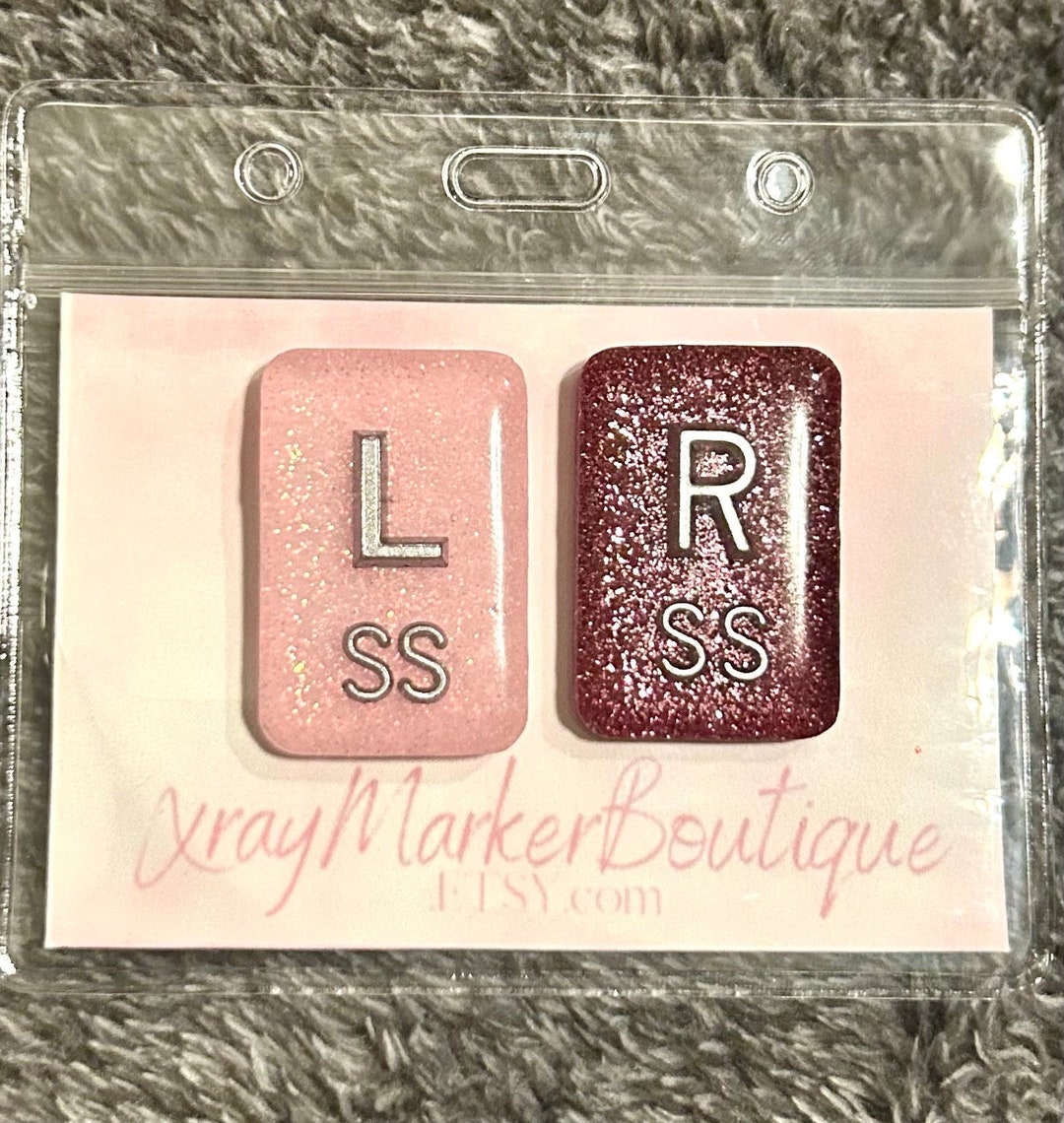 Pink Pearl Xray Marker Set. Pastel Pink Marker Holder and Adhesive ...