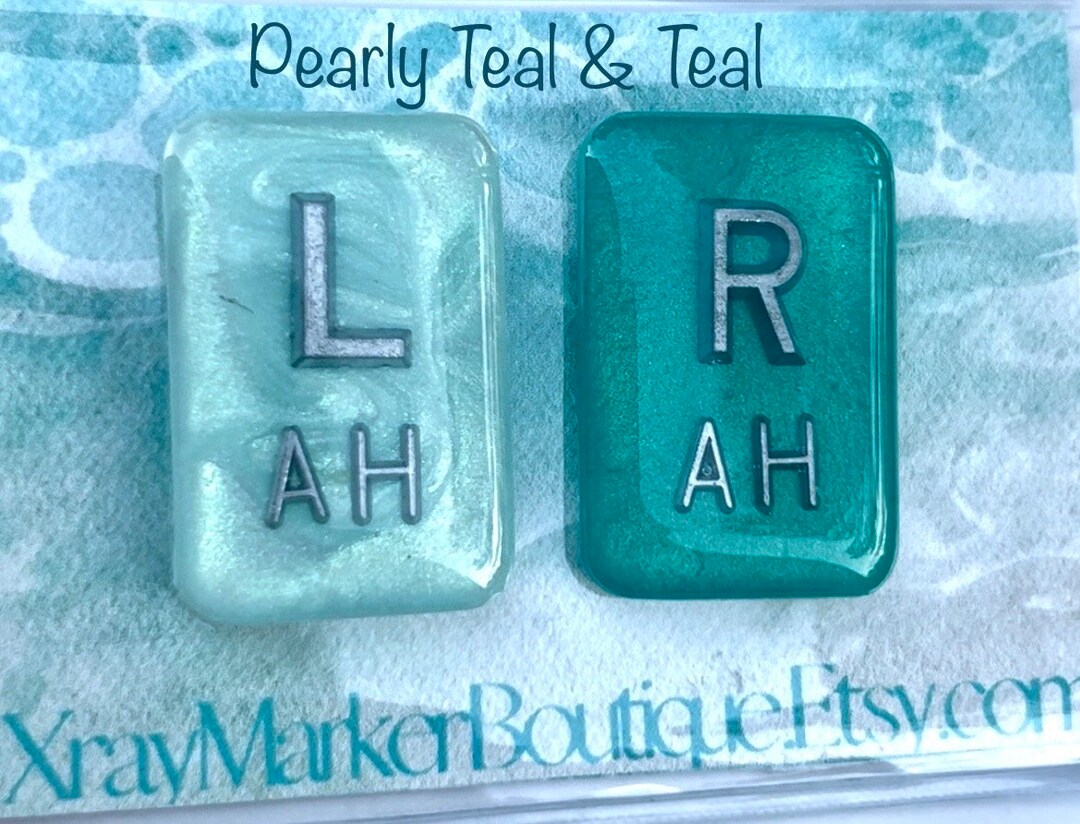 Teal Pearl Xray Marker Set. Beach Waves Marker Holder and Adhesive ...