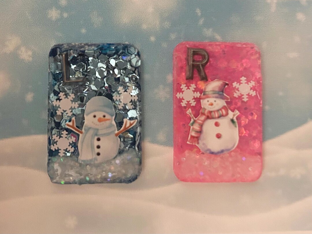 Sweet Little Snowman X-ray Markers Sparkly Light Blue and Pink Markers ...