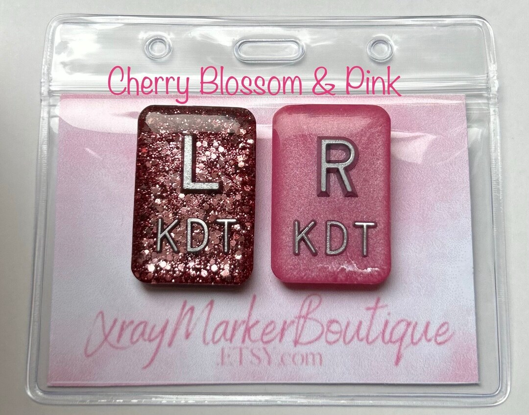 Pink Pearl Xray Marker Set. Pastel Pink Marker Holder and Adhesive ...