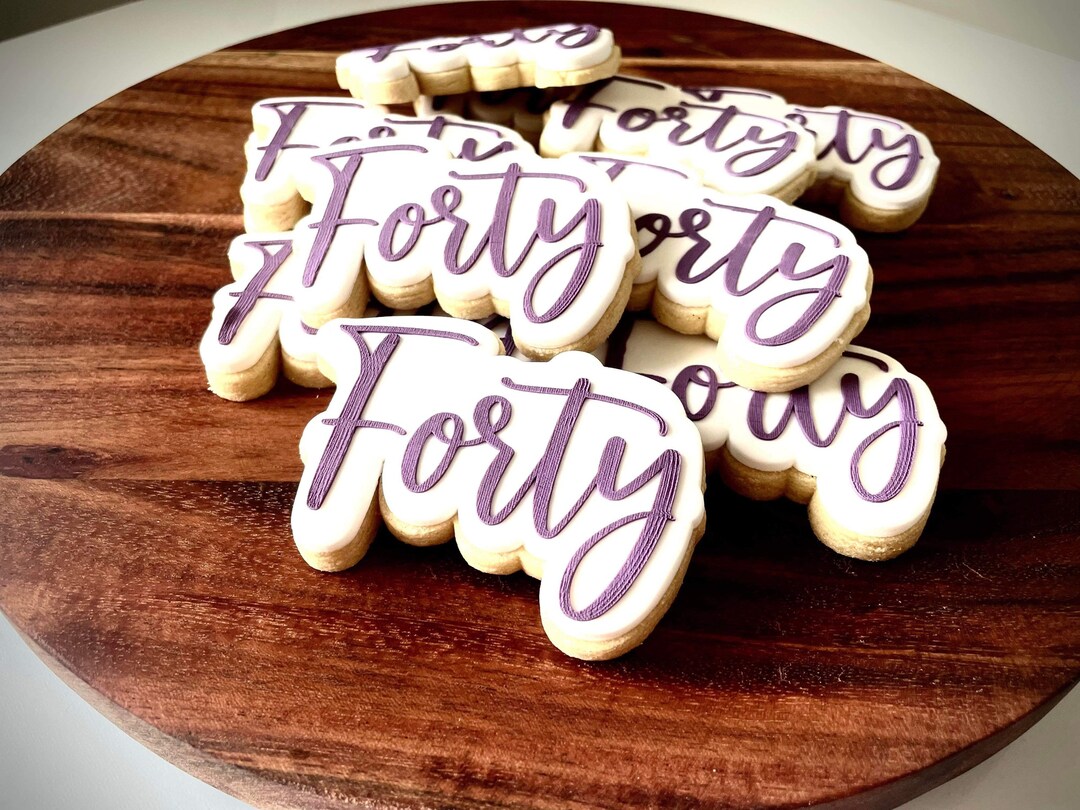 Forty (40) Number Birthday Cookie Cutter and Fondant Debosser - Etsy
