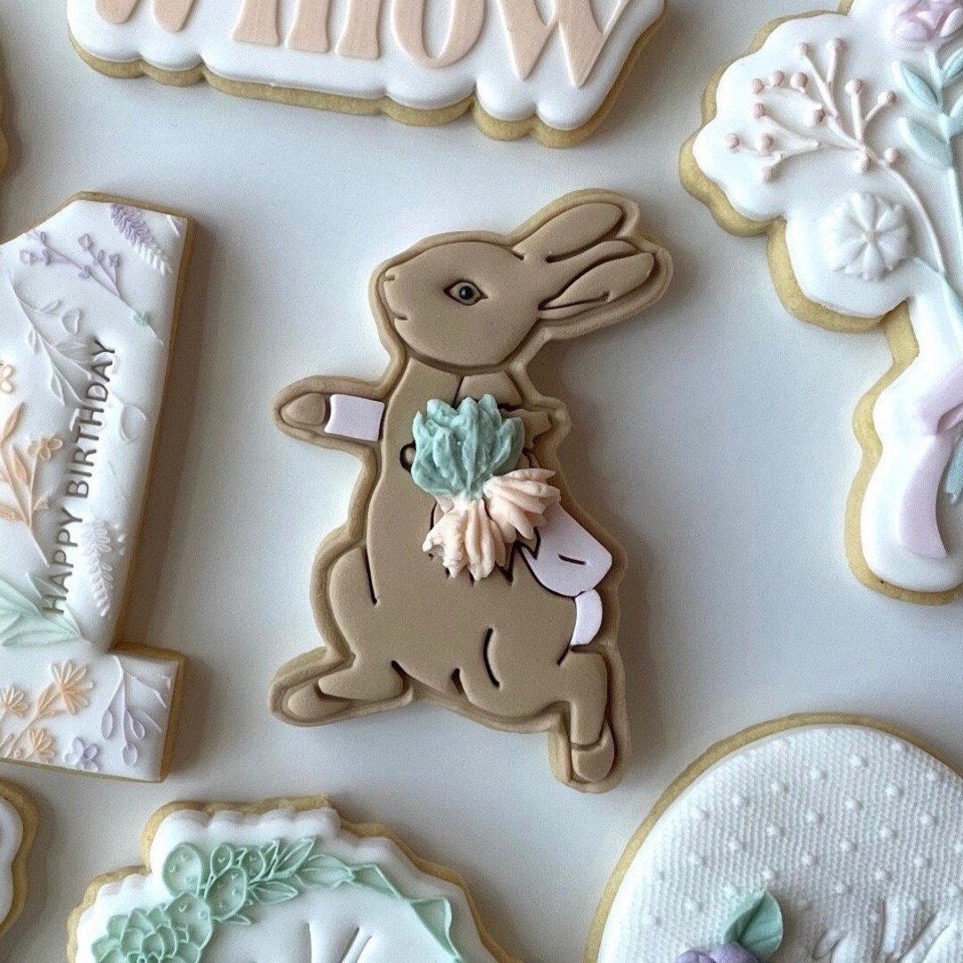 Set of 3 Peter Rabbit Cookie Cutter and Fondant Embosser Stamps - Etsy ...