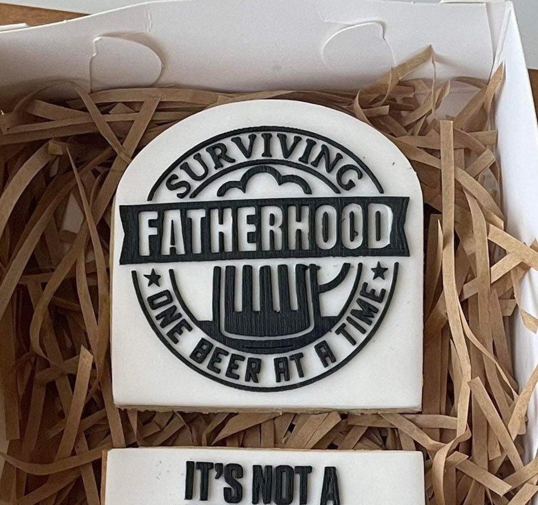 Fathers Day Surviving Fatherhood Cookie Cutter and Fondant Debosser - Etsy