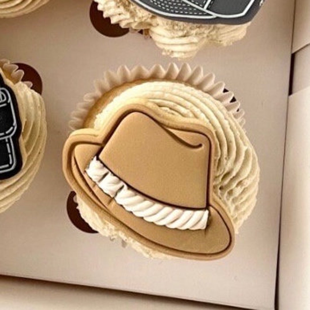 Mini Fedora Hat Mature Dad Fathers Day Cookie Cutter and Fondant ...
