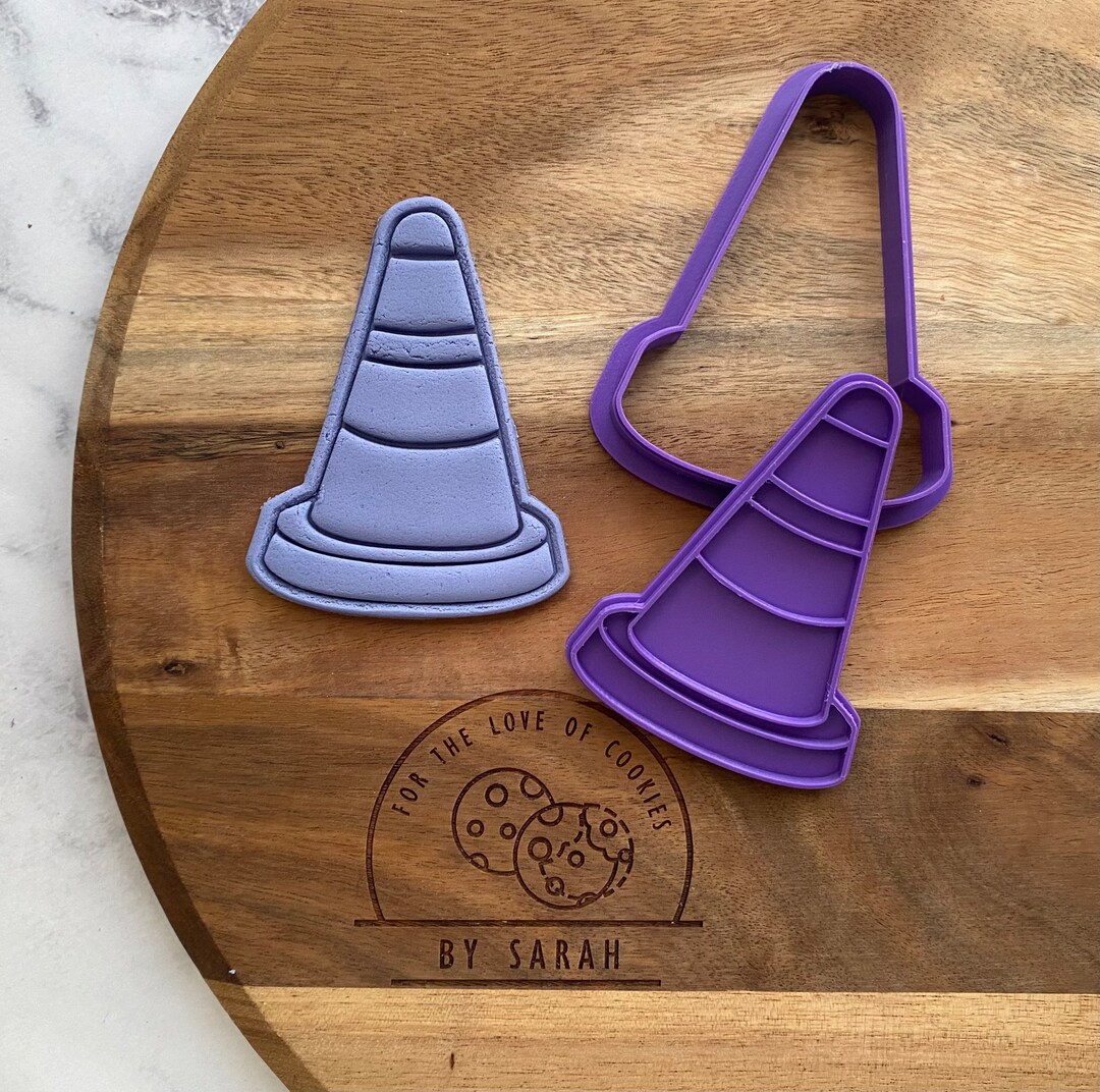 Cone Transport/construction Cookie Cutter and Fondant Debosser - Etsy