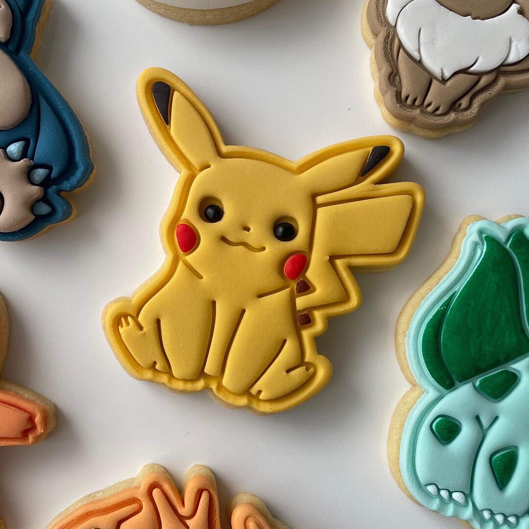 Pikachu Pokémon Cookie Cutters and Fondant Embosser Stamp - Etsy