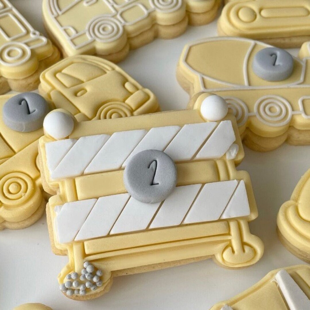 Construction Sign Transport/construction Cookie Cutter and Fondant ...