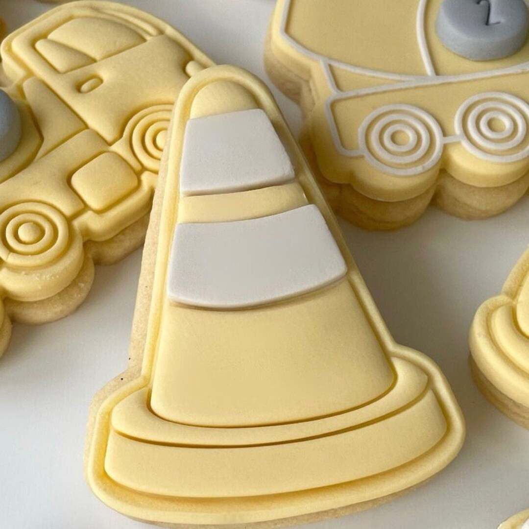 Cone Transport/construction Cookie Cutter and Fondant Debosser - Etsy