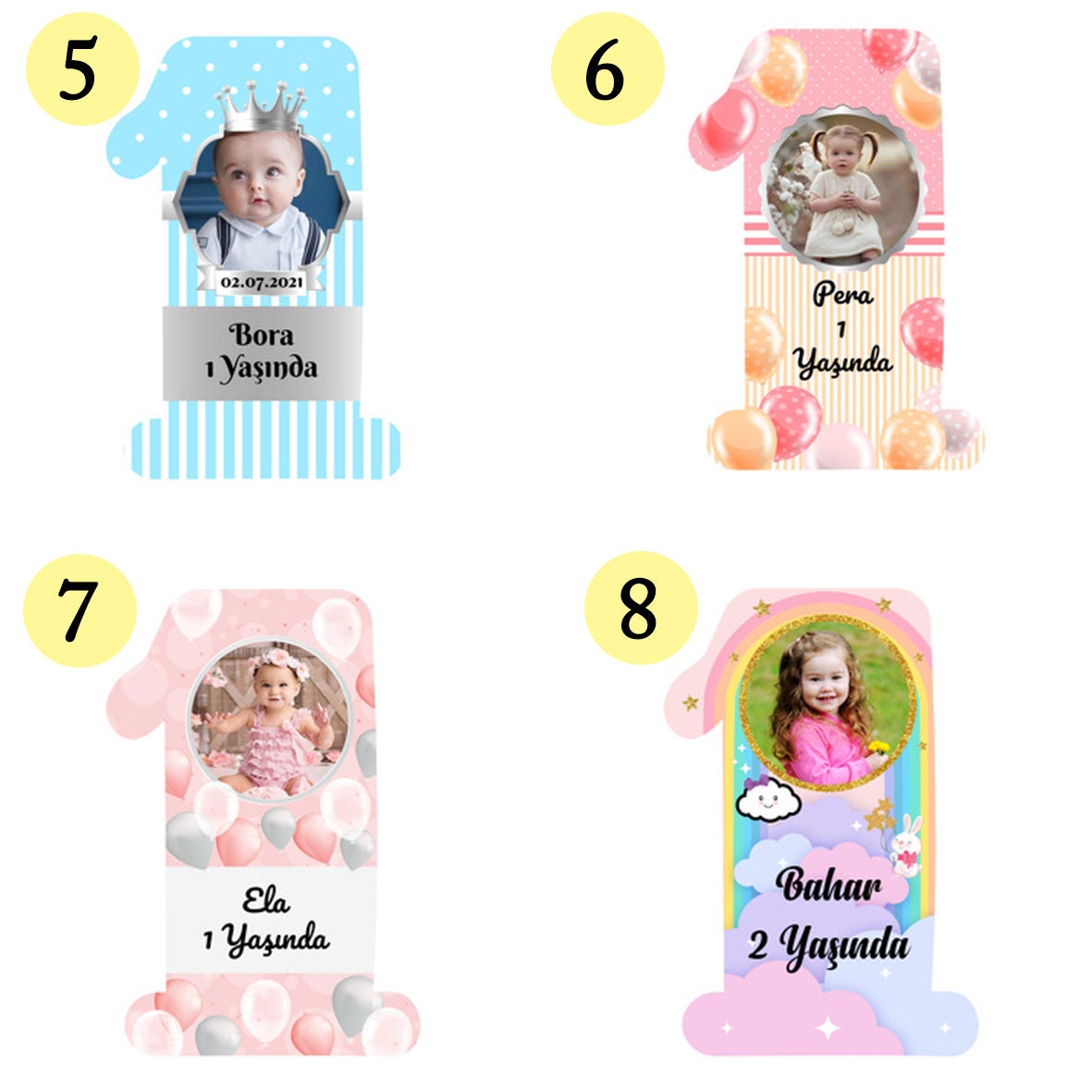 Customized 1st Shaped Magnet 1st Birthday Magnets Baby - Etsy