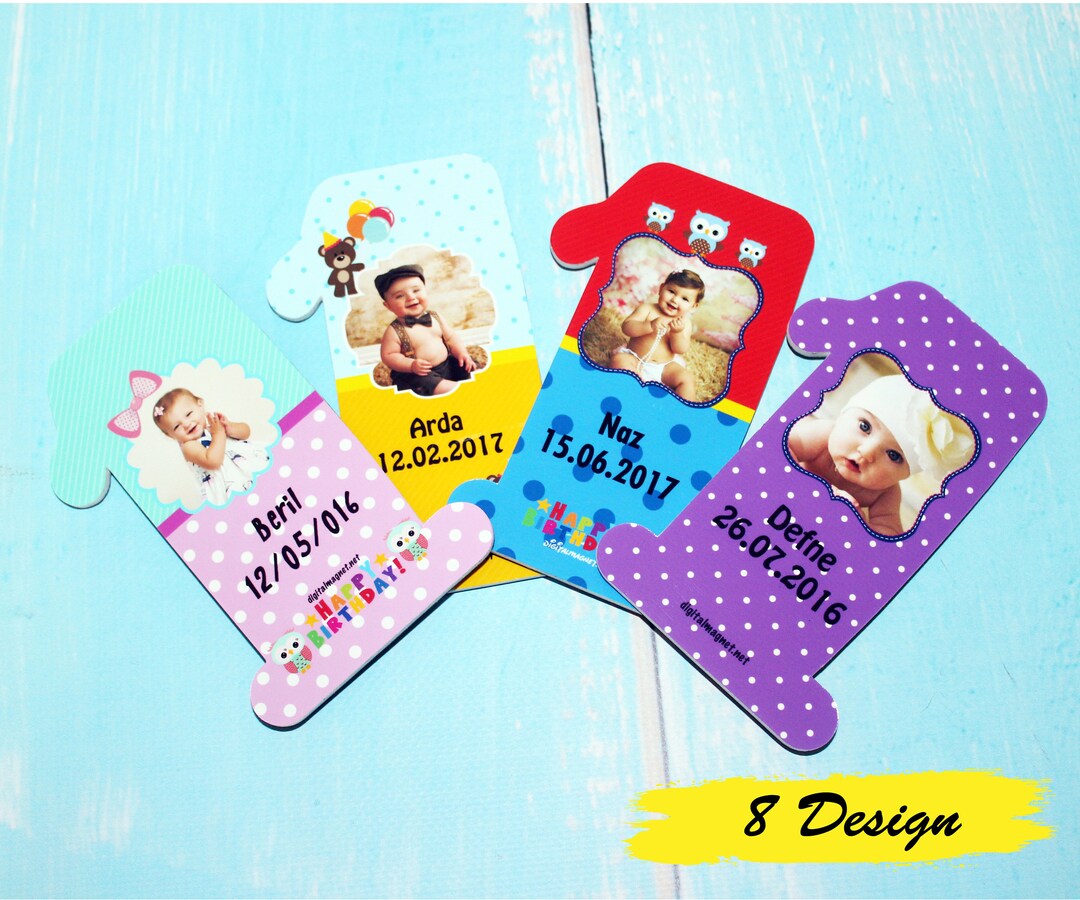 Customized 1st Shaped Magnet 1st Birthday Magnets Baby - Etsy