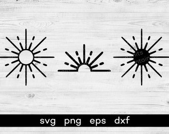 Sun Rays Svg | Etsy