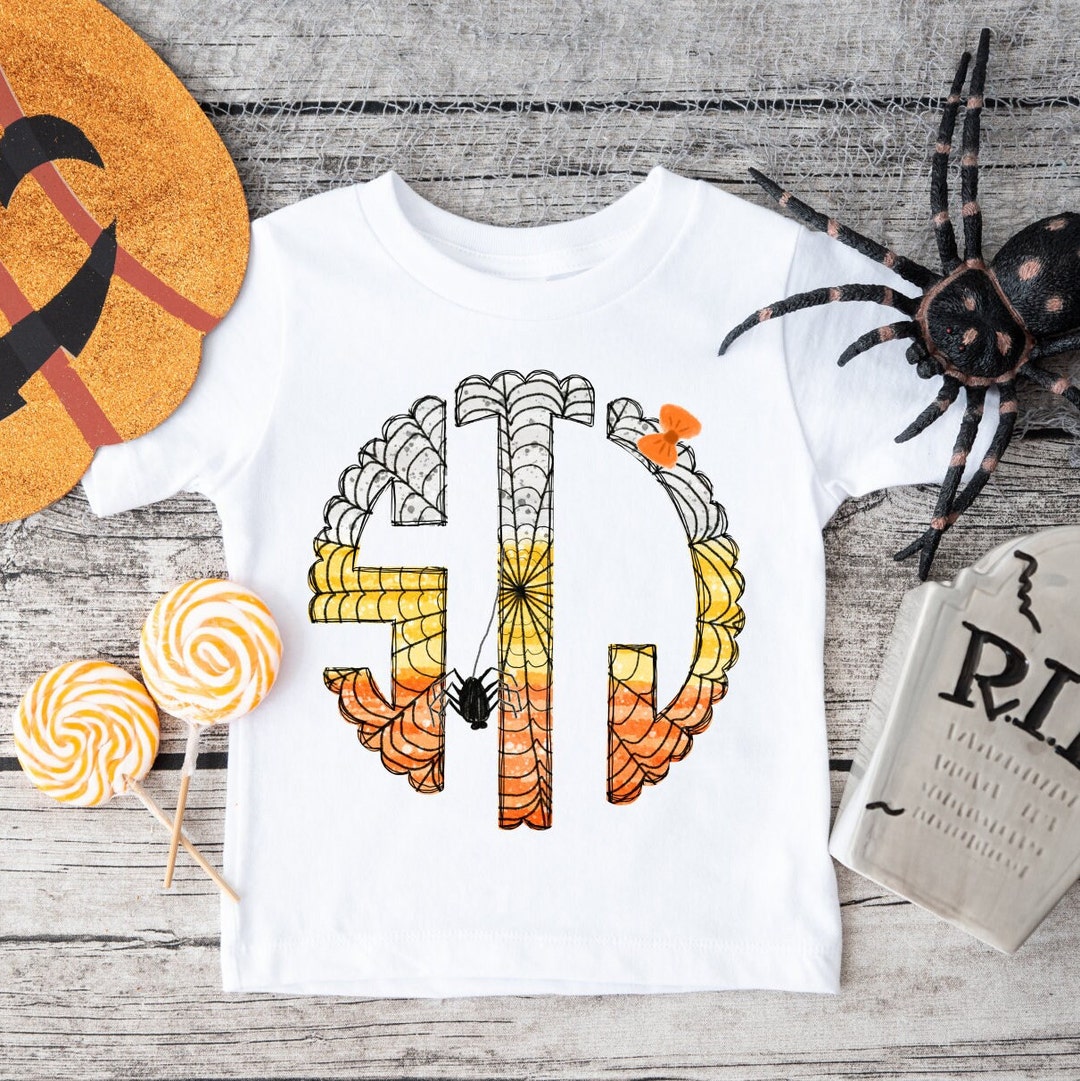 Halloween Monogram With Spider, Halloween Monogram Transfers, Ready to ...