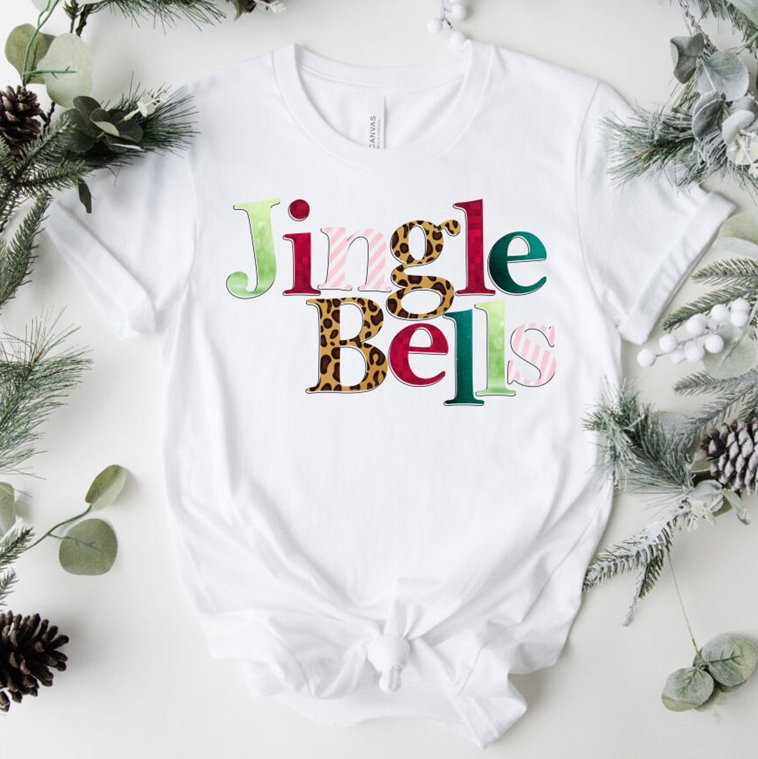 Jingle Bells Transfer, Jingle Bells HTV, Christmas Transfers, Christmas ...