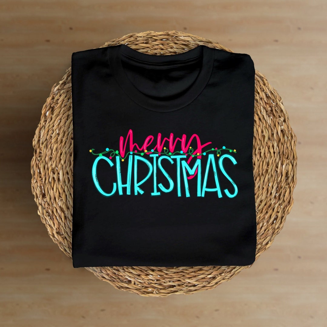 Merry Christmas Htv, Merry Christmas Transfer, Merry Christmas Iron on ...
