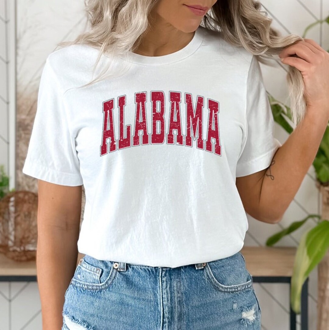 Distressed Crimson and Grey Print Alabama Transfer, Alabama HTV ...