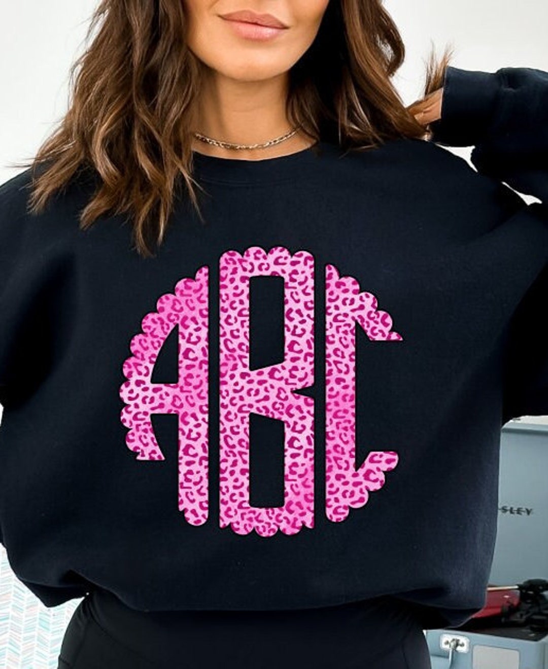 Pink Watercolor Cheetah Print Monogram Transfer, HTV, Vinyl Monogram ...