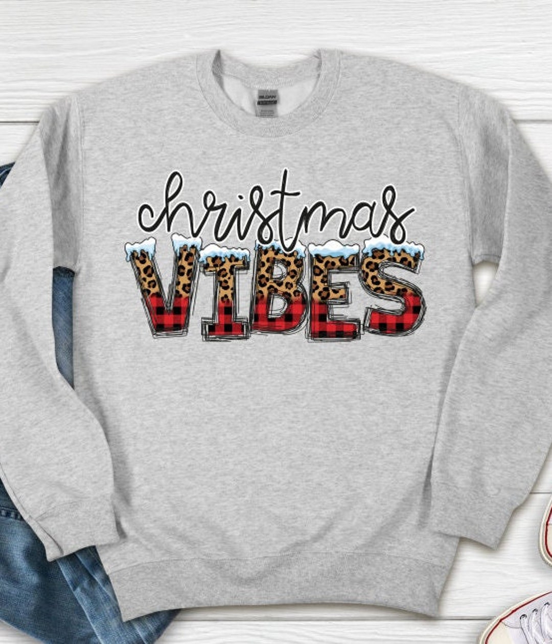 Christmas Vibes Transfer HTV Christmas HTV Ready to Press - Etsy