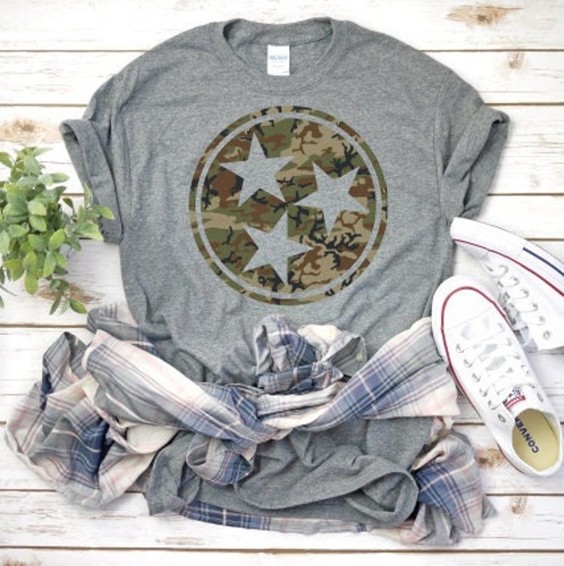 Camo Tri Star Htv, HTV, Ready to Press, Heat Transfer Vinyl, HTV, Shirt ...