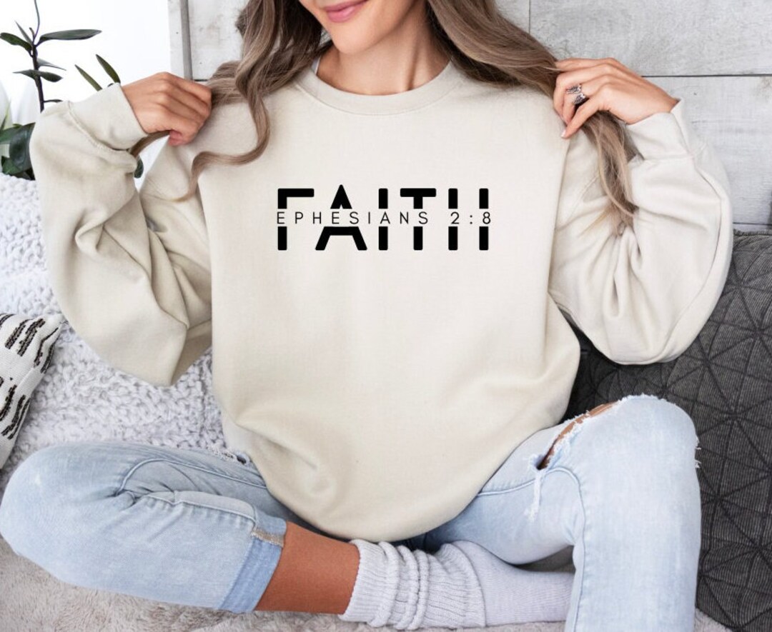 Faith Ephesians 2:8 Vinyl Transfer in Black Print HTV, You Will Receive ...