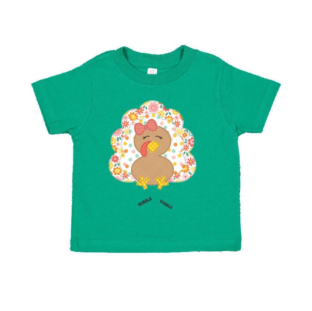 Floral Turkey Transfer, Floral Turkey HTV, Personalization Optional ...